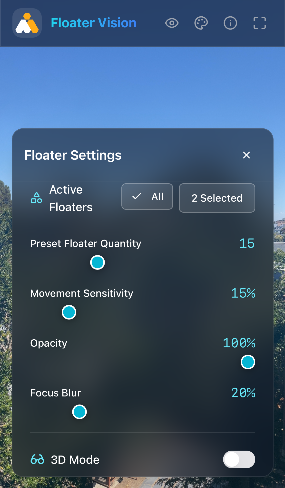 Floater Vision: AR app – Ian Sotzing